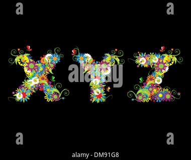 Alfabet, floral design. See also letters in my gallery Stock Vector ...