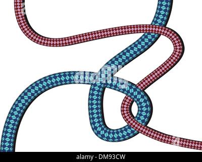 climbing ropes against white background, abstract vector art ...