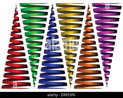 cone ribbons against white background, abstract vector art illustration ...