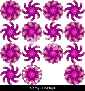 Beautiful seamless geometric flowers pattern. Colorful Abstract floral ...