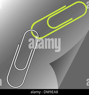 paper clips composition, abstract vector art illustration Stock Vector ...