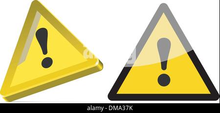 warning sign on white background Stock Vector Image & Art - Alamy