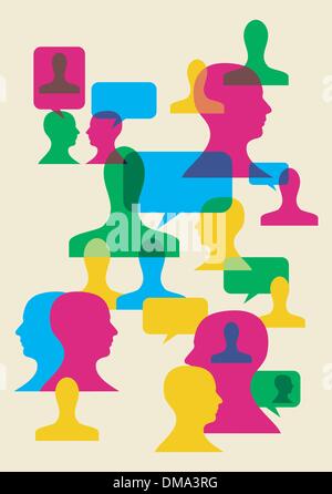 multicolored social interaction Stock Vector Image & Art - Alamy