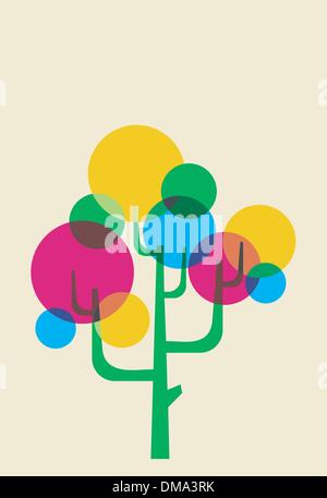 Vector illustration of colorful tree bubbles concept Stock Vector Image ...