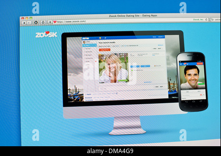Zoosk online dating website on iPad screen Stock Photo - Alamy