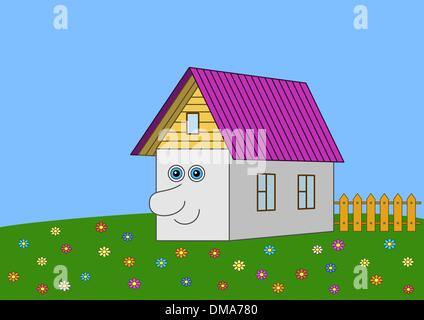 House with a human face Stock Vector Image & Art - Alamy