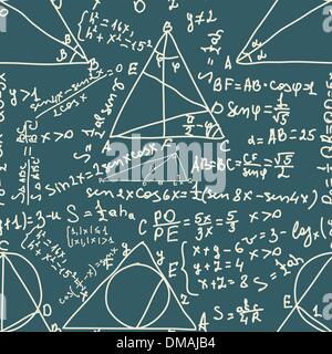 Math formulas seamless pattern, hand drawn, mathematical equations ...