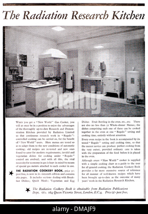 Advert for the Radiation New World Gas Cooker 1933 Stock Photo - Alamy