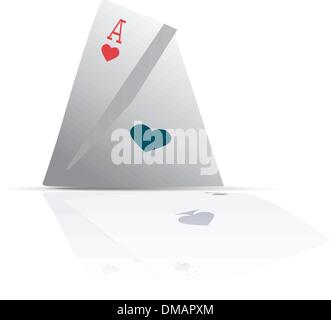 Two ace with reflection on a white background Stock Vector Image & Art ...