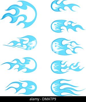 Set of different fireballs patterns for design use Stock Vector Image ...