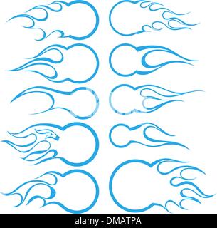 Set of different fireballs patterns for design use Stock Vector Image ...