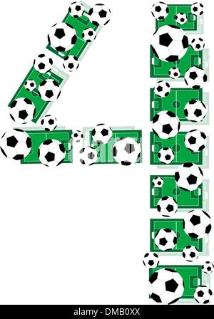 Letter S from soccer football balls isolated on white background Stock ...