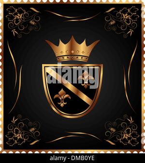 Illustration vintage post mark with heraldic elements - vector Stock ...