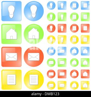 Red glossy folder web button. Arranged layer structure Stock Vector Image & Art - Alamy