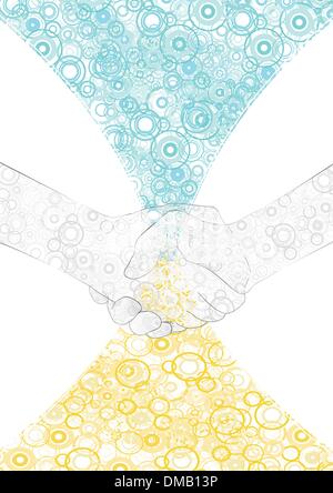 Professional Modern Business Handshake Silhouette Man and Woman ...