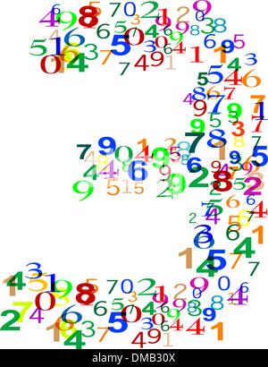 Metallic 3D character from a font set, vector illustration Stock Vector ...