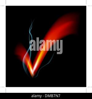 An image of a smoking flame check mark background Stock Vector Image ...