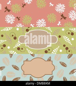 set of cute floral banners Stock Vector Image & Art - Alamy