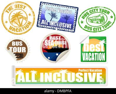 Set of vacation labels and stamps Stock Vector Image & Art - Alamy