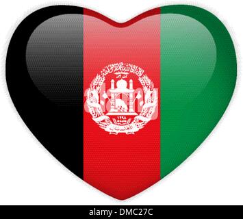 Afghanistan Flag Heart Glossy Button Stock Vector Image & Art - Alamy
