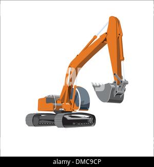Vector illustration of a excavator. The vector file is in AI-EPS8 ...