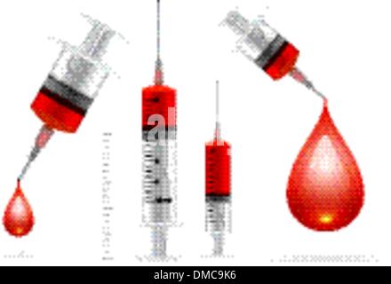 blood drop and syringe Stock Vector Image & Art - Alamy