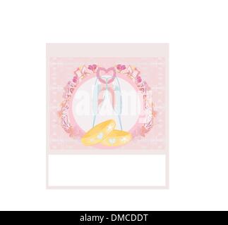 wedding card with engagement rings vector illustration design Stock ...