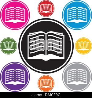 pink text book library isolated icon Stock Vector Image & Art - Alamy