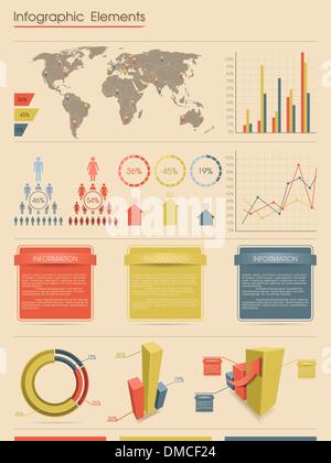 Retro infographic. Information graphics Stock Vector Image & Art - Alamy