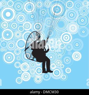 Paramotor pilot flying Stock Vector Image & Art - Alamy