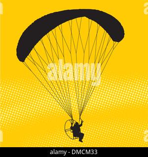 Paramotor pilot flying Stock Vector Image & Art - Alamy
