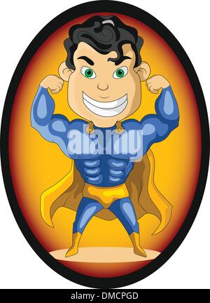 strong blue super hero Stock Vector Image & Art - Alamy