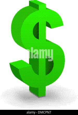 currency with symbol dollar on white background vector illustration ...