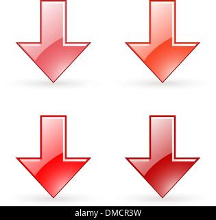 Red Button Icon Stock Vector Image & Art - Alamy