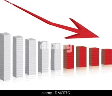 Vector graphic of a graph showing the increase of production Stock ...