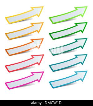 Red color arrow shape sticker label with word feedback on gray ...