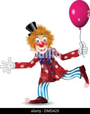 Cheerful Clown With A Rabbit In The Hat Stock Vector Image & Art - Alamy