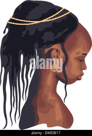 african girl silhouette Stock Vector Image & Art - Alamy
