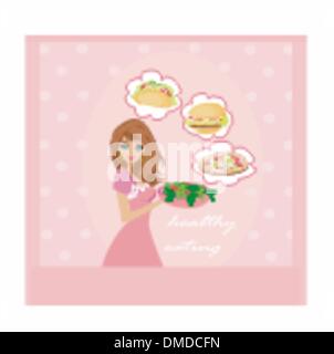 Diet eating temptation Stock Vector Image & Art - Alamy