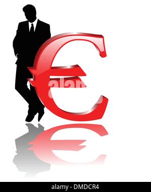 Euro price rise chart and bar graph icon. Editable vectors Stock Vector ...