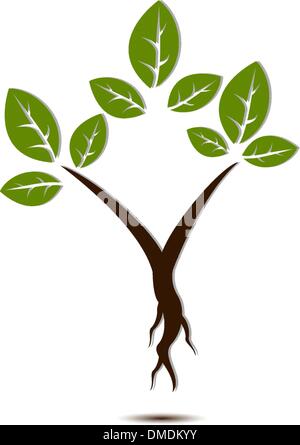 Stylized vector tree. Decorative simple tree Stock Vector Image & Art ...