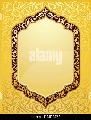 gold frame for design template. Elegant element for design in Eastern ...