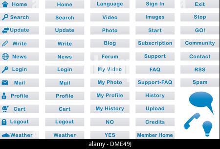 Set of buttons with the text for a website design Stock Vector Image ...
