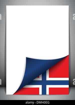Frame and border of ribbon with Norway flag, template elements for your ...