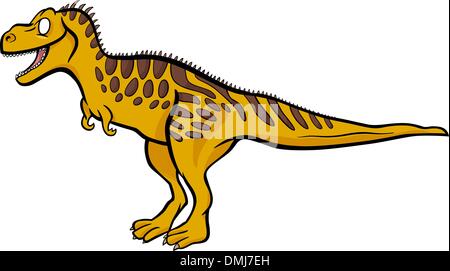 Cartoon Illustration of Tarbosaurus Dinosaur Prehistoric Reptile ...