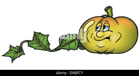 Pumpkin stem sprout cartoon isolated vector illustration on white ...