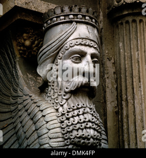 A Lamassu or Shedu is a deity at a Parsi fire temple Agiary in Mumbai ...