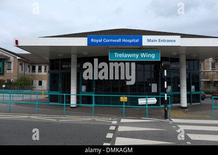 Entrance to the Trelawny Wing at the Royal Cornwall Hospital, also ...