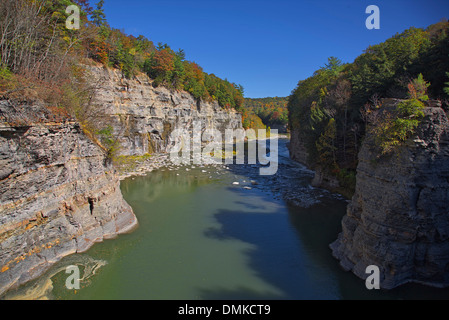 Genesee River Gorge, Letchworth State Park, New York State Stock Photo ...