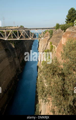 Greece, Corinth, Corinth Canal. 76-foot wide and 26-foot deep manmade ...